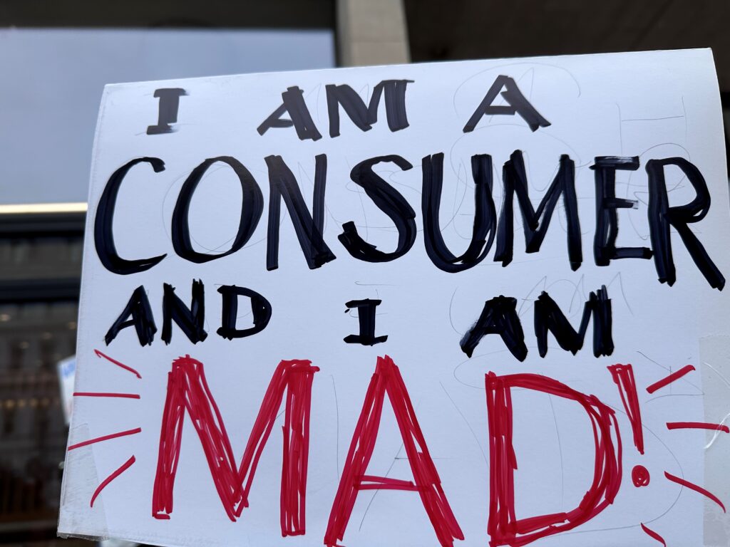 Scenes from the protest in support of the CFPB - CLP Blog